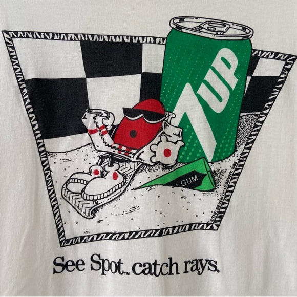 Vintage | Shirts | Vintage 8s 7up Cartoon Graphic Tshirt Tee ...